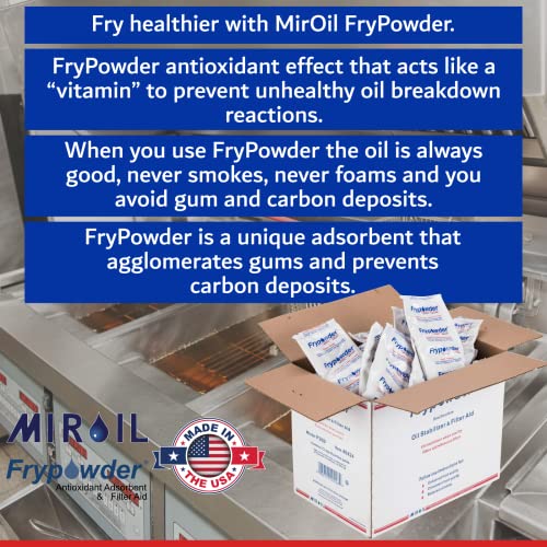 MirOil L103 BULK SAVER Fry Powder Oil Stabilizer and Filter Aid, CS of 3 x gallons for Fryers Oil Saving, Item 403000, Reduce Oil Usage