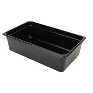 thunder group full size 6" deep polycarbonate food pan, black