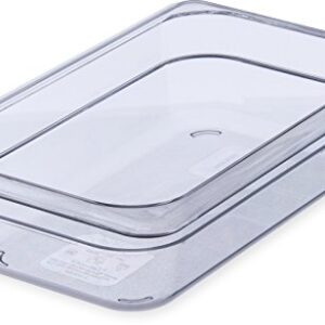 Carlisle FoodService Products Plastic Food Pan 1/4 Size 2.5 Inches Deep Clear