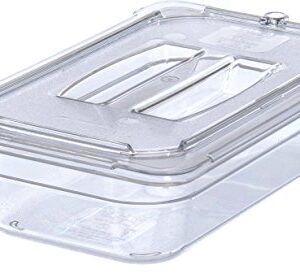 Carlisle FoodService Products Plastic Food Pan 1/4 Size 2.5 Inches Deep Clear