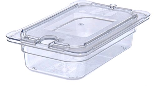 Carlisle FoodService Products Plastic Food Pan 1/4 Size 2.5 Inches Deep Clear