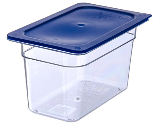 Carlisle FoodService Products Plastic Food Pan 1/4 Size 6 Inches Deep Clear