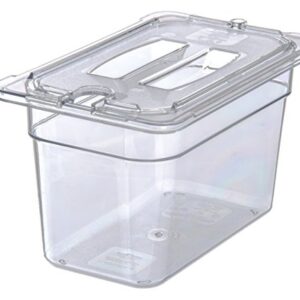 Carlisle FoodService Products Plastic Food Pan 1/4 Size 6 Inches Deep Clear