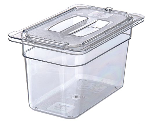 Carlisle FoodService Products Plastic Food Pan 1/4 Size 6 Inches Deep Clear