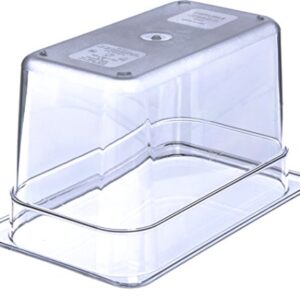 Carlisle FoodService Products Plastic Food Pan 1/4 Size 6 Inches Deep Clear