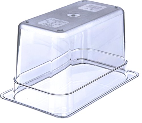 Carlisle FoodService Products Plastic Food Pan 1/4 Size 6 Inches Deep Clear