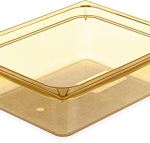 Carlisle FoodService Products 10421B13 StorPlus High Heat Food Pan, 4" Deep, Half Size, Amber