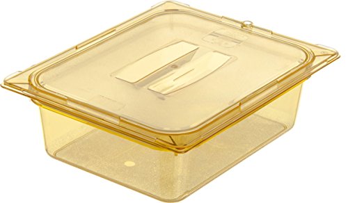 Carlisle FoodService Products 10421B13 StorPlus High Heat Food Pan, 4" Deep, Half Size, Amber