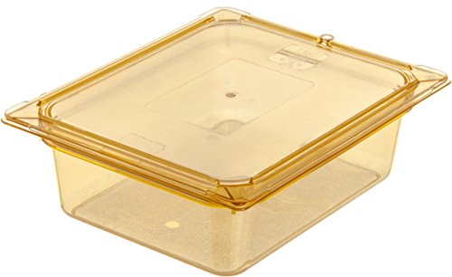 Carlisle FoodService Products 10421B13 StorPlus High Heat Food Pan, 4" Deep, Half Size, Amber