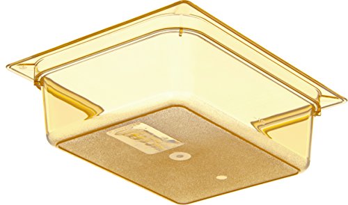 Carlisle FoodService Products 10421B13 StorPlus High Heat Food Pan, 4" Deep, Half Size, Amber