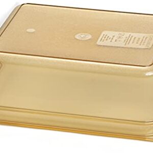 Carlisle FoodService Products 10421B13 StorPlus High Heat Food Pan, 4" Deep, Half Size, Amber