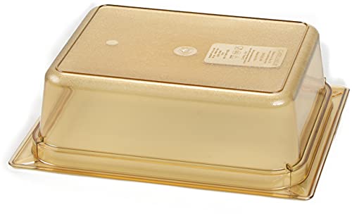 Carlisle FoodService Products 10421B13 StorPlus High Heat Food Pan, 4" Deep, Half Size, Amber