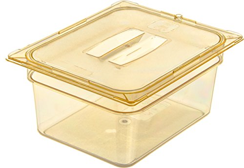 Carlisle FoodService Products 10422B13 StorPlus High Heat Food Pan, 6" Deep, Half Size, Amber