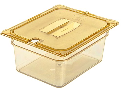 Carlisle FoodService Products 10422B13 StorPlus High Heat Food Pan, 6" Deep, Half Size, Amber