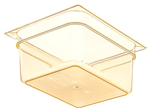 Carlisle FoodService Products 10422B13 StorPlus High Heat Food Pan, 6" Deep, Half Size, Amber