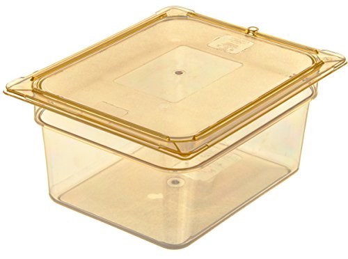 Carlisle FoodService Products 10422B13 StorPlus High Heat Food Pan, 6" Deep, Half Size, Amber