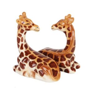 pacific giftware salt & pepper shakers - giraffe magnetic salt and pepper shakers