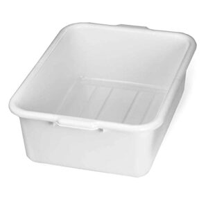 tablecraft 1537w white 7" polyethylene bus box