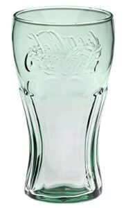 classic coca-cola glass in georgia green 17.2oz/510ml coke glass