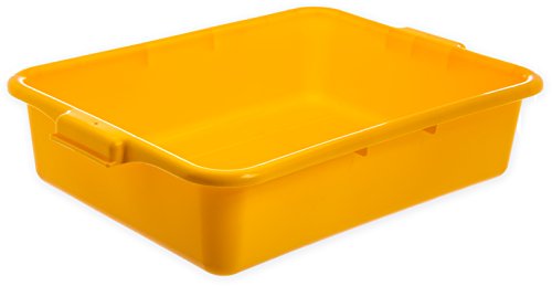 CFS N4401004 Comfort Curve Ergonomic Wash Basin Tote Box, 5" Deep, Yellow