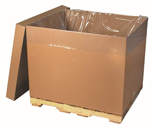 Aviditi 48" x 42" x 48" Pallet Covers/Bin Liners, 1 Mil, Clear, Perforated Roll, Use to Protect Pallets and Equipment During Shipment or Storage (1 Roll of 150)