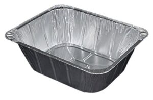 durable packaging aluminum steam table pans, half-size extra deep-195 oz, 4.19" deep, 10.31 x 12.69, 100/carton