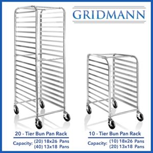 GRIDMANN Commercial Bun Pan Bakery Rack - 20 Sheet