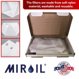 Miroil RB6PS EZ Flow Fryer Oil Filter Bag, Part 12852 Bag Only, No Frame included, Use to Filter Fry Oil, Suitable for 70 lb Polishing Oil, Durable, Easy to Clean with Hot Water