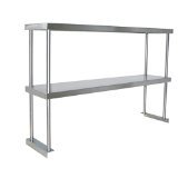 adjustable double overshelf 18 x 24 - stainless steel