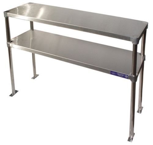 Adjustable Double Overshelf 14 X 48 - Stainless Steel for Work Table