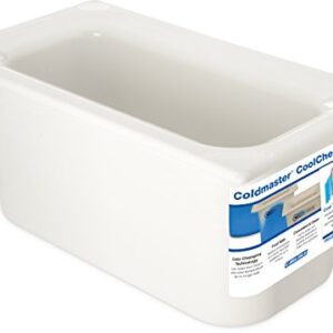 Carlisle FoodService Products CM1102C1402 Coldmaster CoolCheck 6" Deep Third-Size Insulated Food Pan, 4 Quart, Color Changing, White and Blue