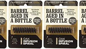 4 Pack-Barrel Aged in a Bottle Oak Infusion Spiral-Barrel Age Whiskey, Rum, Wine