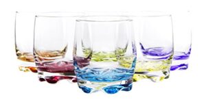 red co. vibrant splash water/beverage glasses, 9.75 ounce (6)