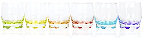 Red Co. Vibrant Splash Water/Beverage Glasses, 9.75 Ounce (6)