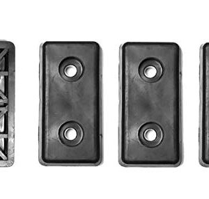 4 Small Rectangular Rubber Feet Bumpers - .344 H X 1.768 L X .885 W - Made in USA