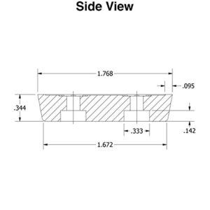 4 Small Rectangular Rubber Feet Bumpers - .344 H X 1.768 L X .885 W - Made in USA