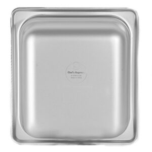 Chef's Supreme 2.5" Deep Sixth Size Commercial Stainless Steam Table Pan (2.5" Deep)