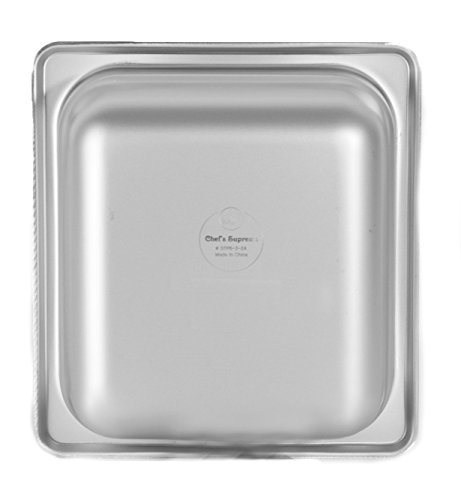 Chef's Supreme 2.5" Deep Sixth Size Commercial Stainless Steam Table Pan (2.5" Deep)