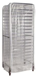 winholt src-58/3z bun pan rack cover, heavy duty plastic, 3 zippers, 23" w x 28" l x 61" h, clear