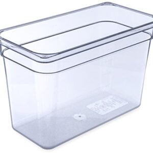 Carlisle FoodService Products Plastic Food Pan 1/3 Size 8 Inches Deep Clear