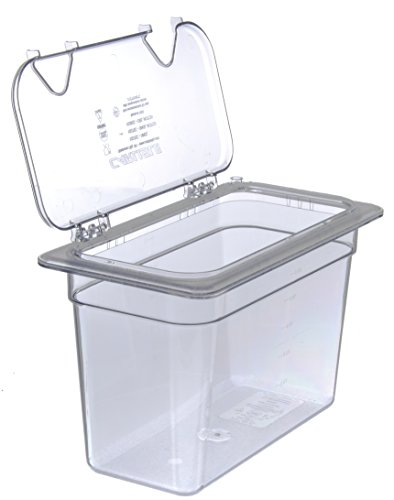 Carlisle FoodService Products Plastic Food Pan 1/3 Size 8 Inches Deep Clear