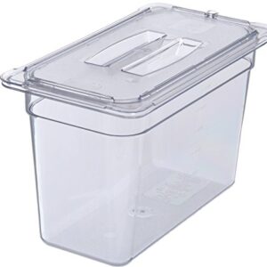 Carlisle FoodService Products Plastic Food Pan 1/3 Size 8 Inches Deep Clear