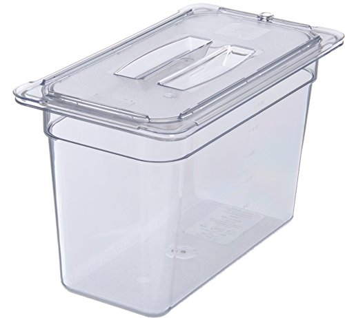 Carlisle FoodService Products Plastic Food Pan 1/3 Size 8 Inches Deep Clear