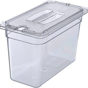 Carlisle FoodService Products Plastic Food Pan 1/3 Size 8 Inches Deep Clear