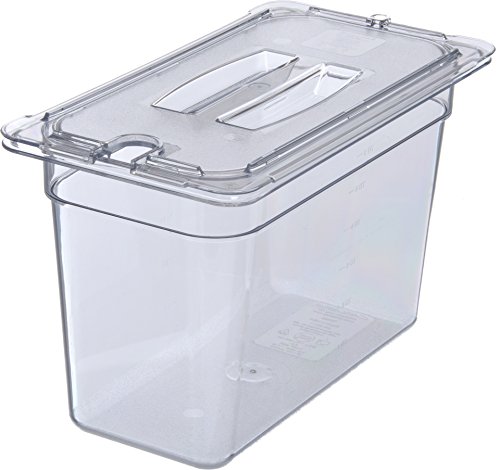 Carlisle FoodService Products Plastic Food Pan 1/3 Size 8 Inches Deep Clear