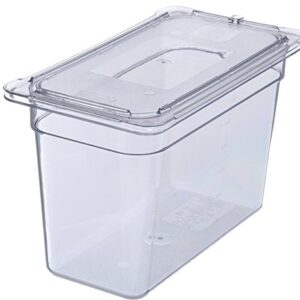 Carlisle FoodService Products Plastic Food Pan 1/3 Size 8 Inches Deep Clear