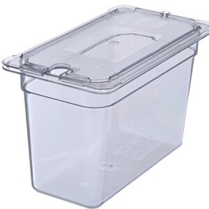 Carlisle FoodService Products Plastic Food Pan 1/3 Size 8 Inches Deep Clear