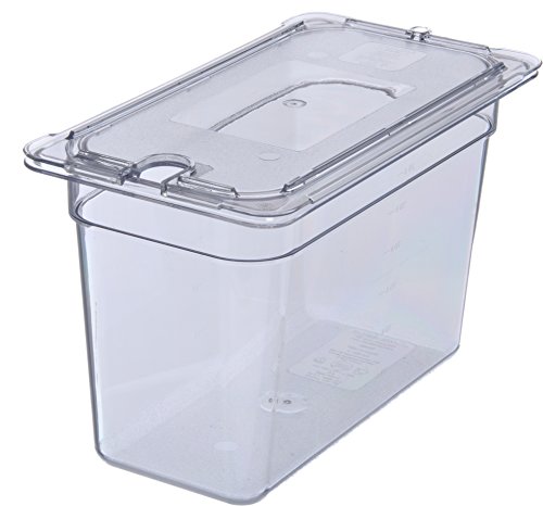 Carlisle FoodService Products Plastic Food Pan 1/3 Size 8 Inches Deep Clear