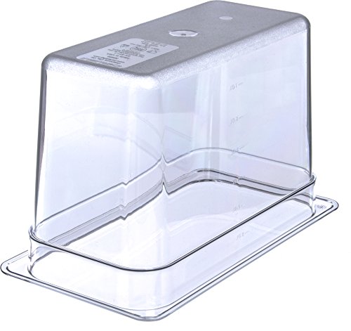 Carlisle FoodService Products Plastic Food Pan 1/3 Size 8 Inches Deep Clear