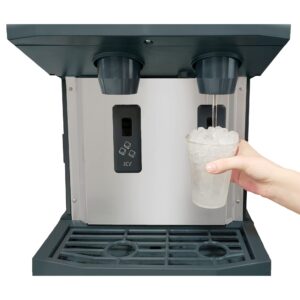 Scotsman HID312A-1 Meridian Nugget Ice & Water Dispenser, 12-Pound Capacity, Stainless Steel, 115-Volts, NSF